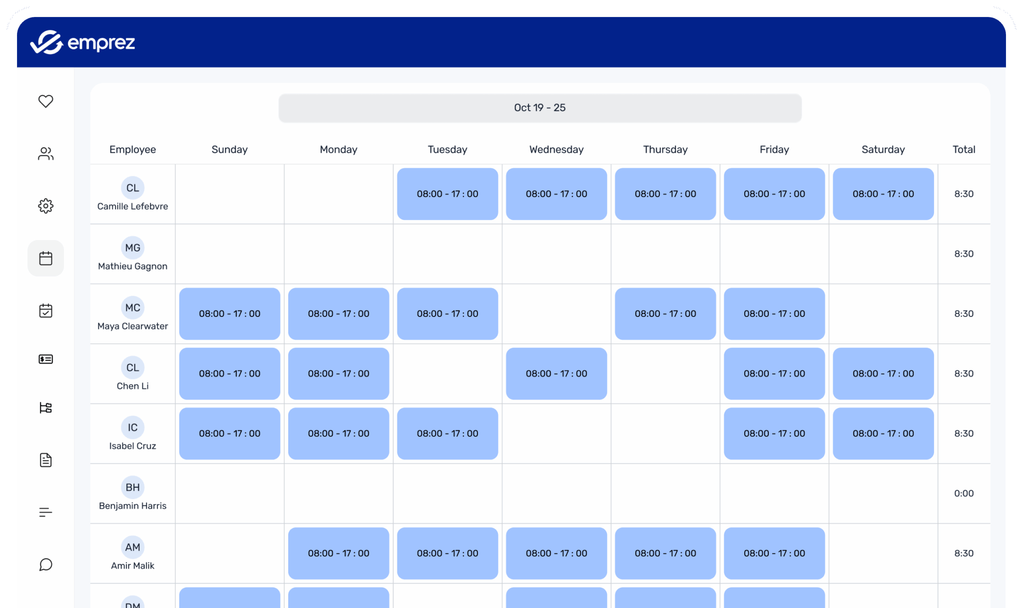 Employee Scheduling | Emprez - Logiciel de gestion d'horaires de travail, pointage de la ...